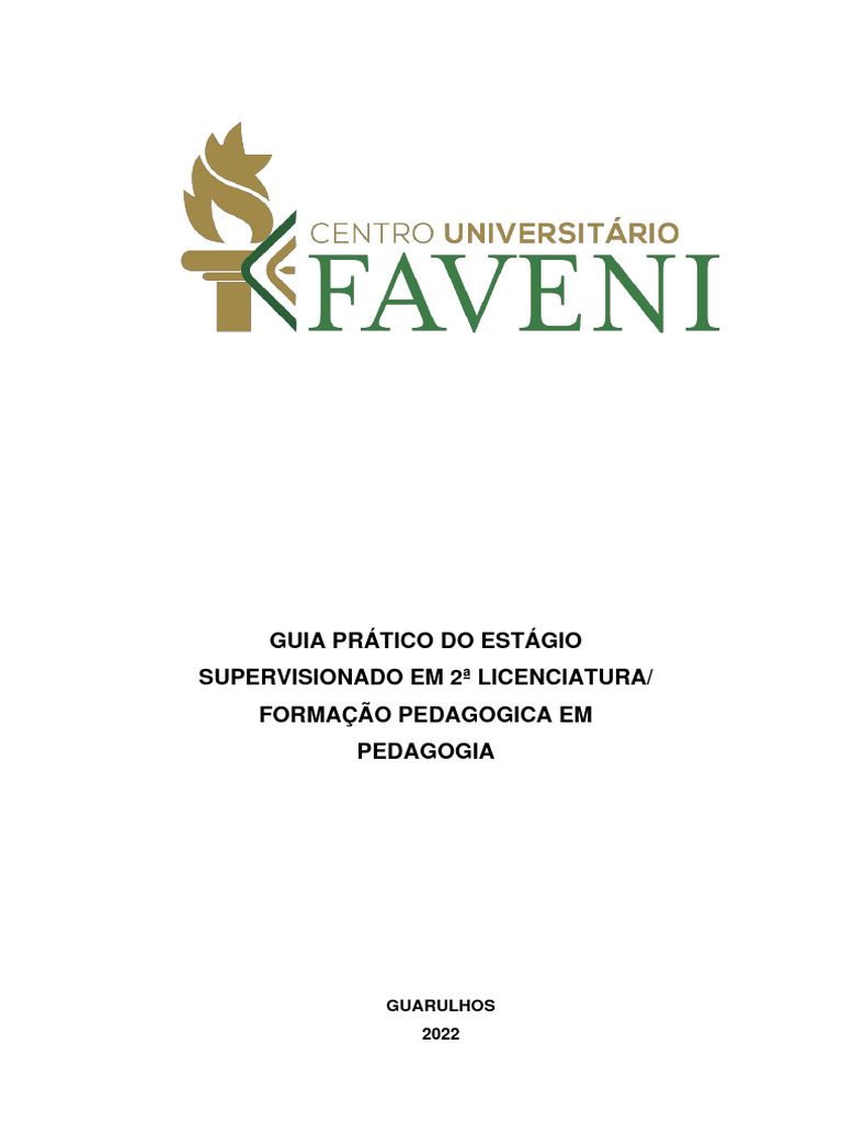 Guia do Estágio Supervisionado em Pedagogia | PDF | Estágio | Procura ...