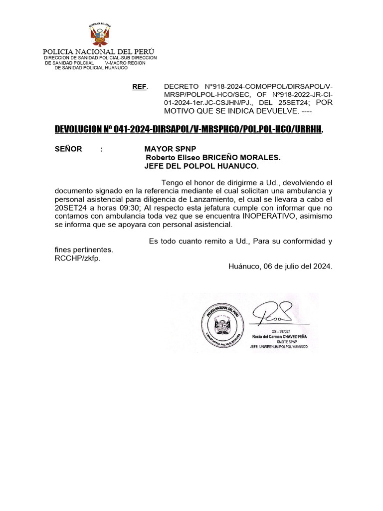 Devolucion En Ingles