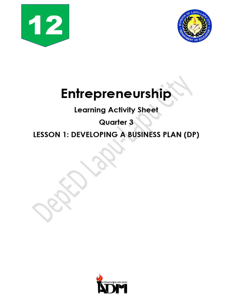 Entrep Q3 MODULE 2 | PDF | Feasibility Study | Business Plan