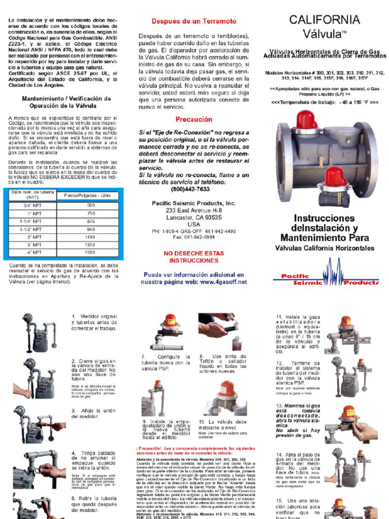 Install Sheet Horizontal Spanish | PDF