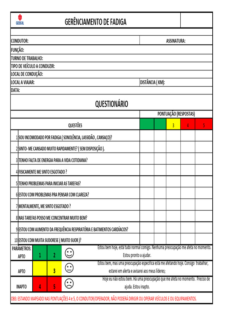 Cópia de check list - gerenciamento de fadiga.xlsx - Copia-1-2 | PDF Cópia de check list - gerenciamento de fadiga.xlsx - Copia-1-2 | PDF