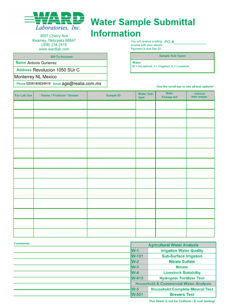 Water-sample-submission-sheet-fillable_8_25_2020-1 | PDF