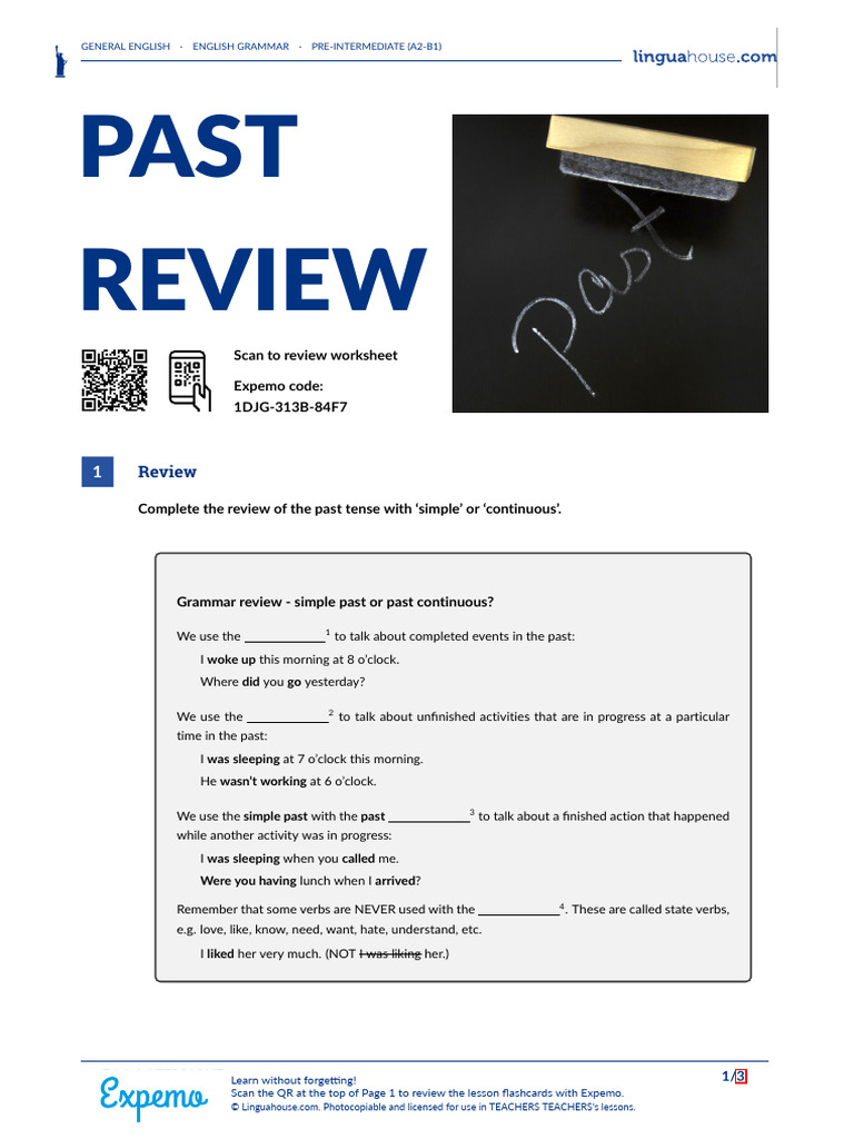 Past Review American English Student | PDF | English Language | Teachers