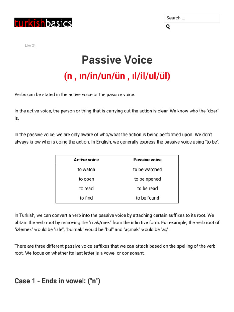 Using The Passive Voice in Turkish - Turkish Basics | PDF | Verb ... Using The Passive Voice in Turkish - Turkish Basics | PDF | Verb ...