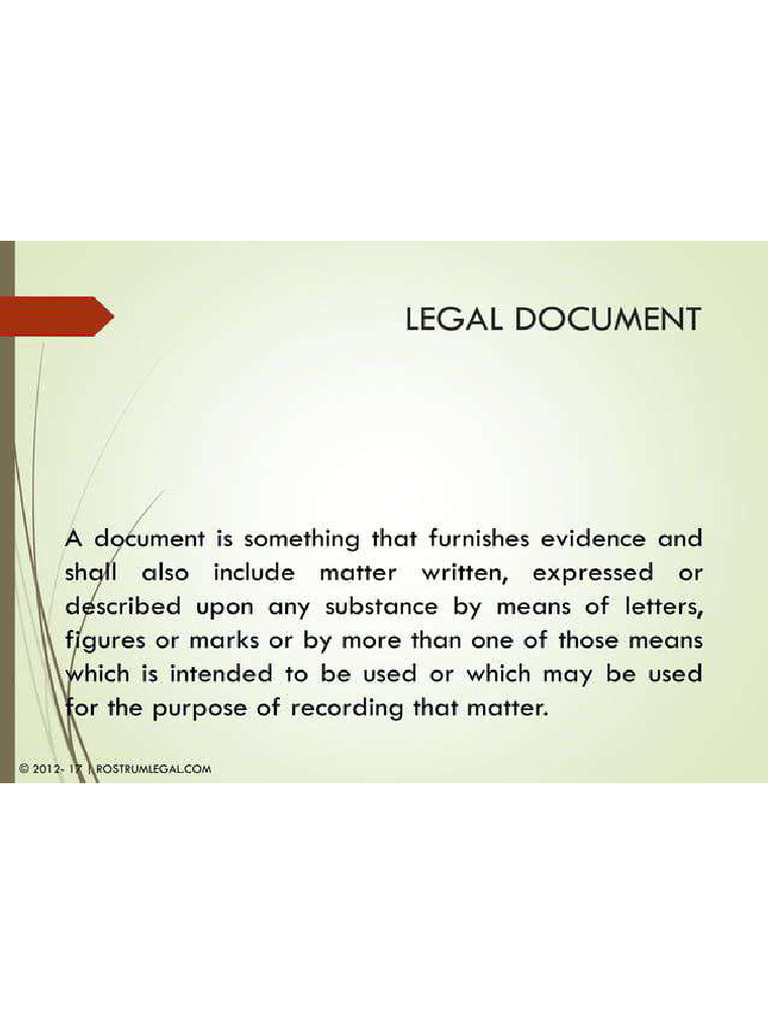 Module 1 Legal Documents An Overview 4 638 | PDF