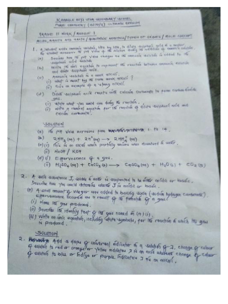 Chemistry Module | PDF