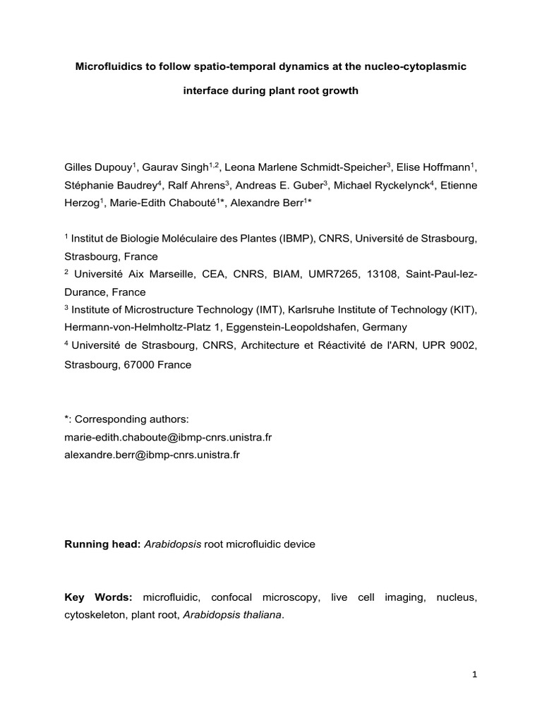 Dupouy Et Al - Technical Paper On Microfluidic Microchip | PDF ...