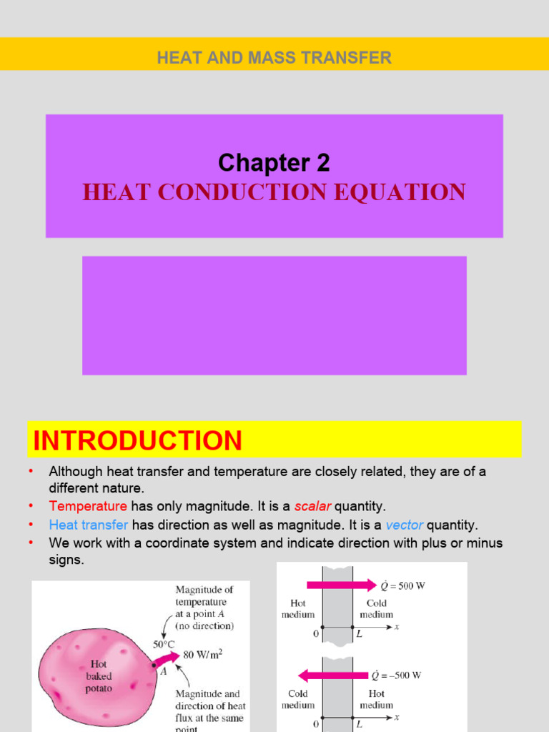 Lecture II - Conduction - MEE 407 Heat & Mass Trans by Conduction | PDF ...
