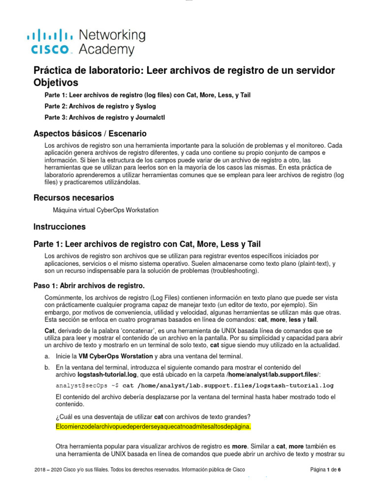 17.2.7 Lab Reading Server Logs | PDF | Archivo de computadora | Ventana (informática)