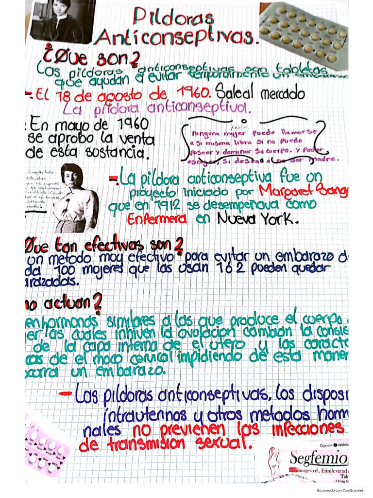 Píldoras Anticonceptivos - Tarea de Beatriz Díaz | PDF