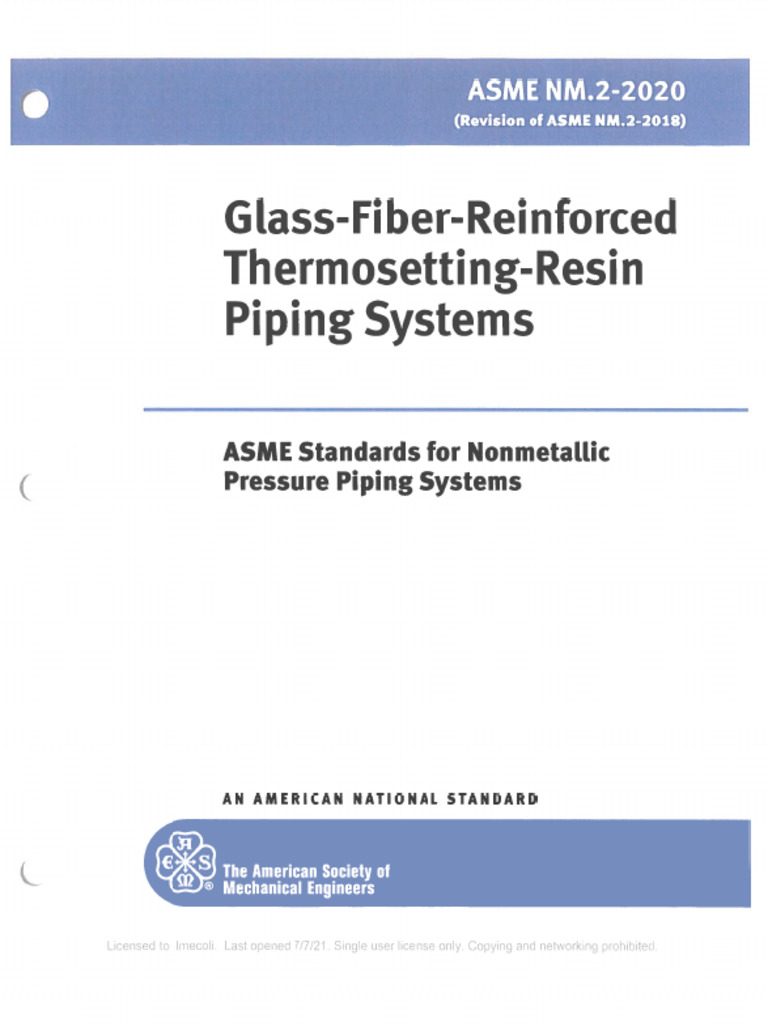 ASME NM.2 - 2020 - Glass Fiber Reinforced Thermosetting-Resin Piping ...