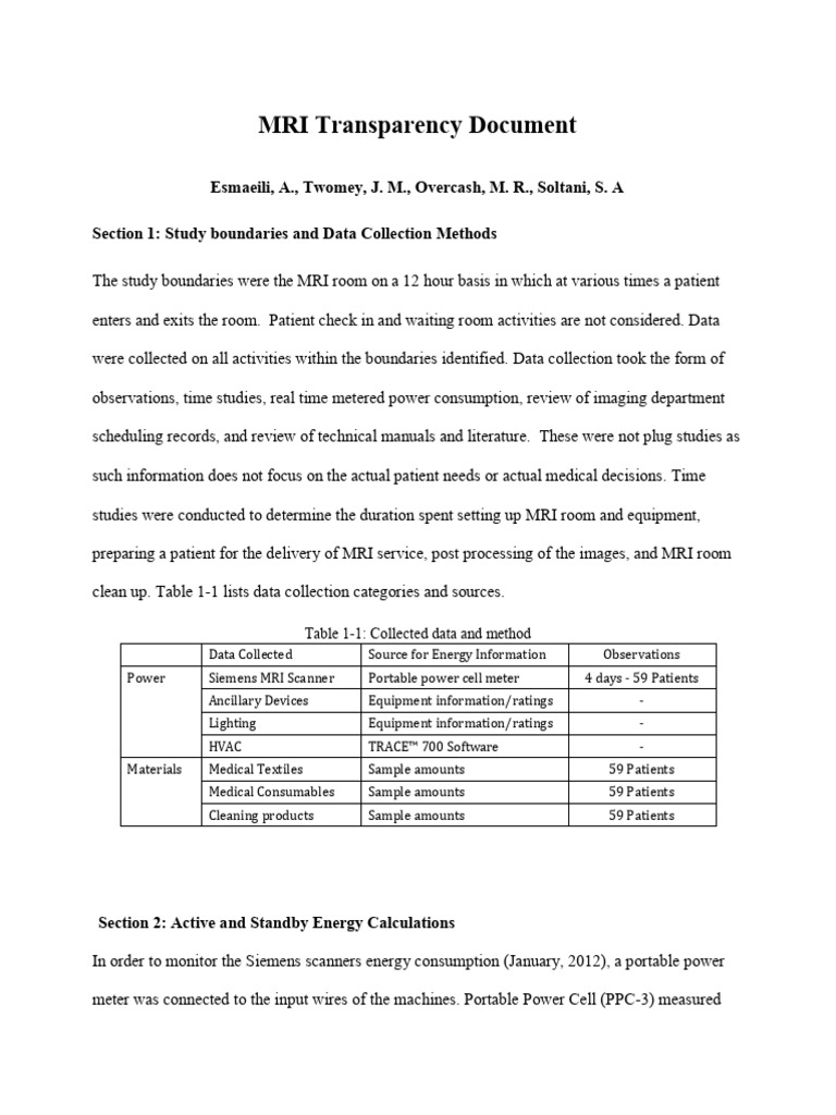 MRI-Transparency-Document | Download Free PDF | Efficient Energy Use | Waste