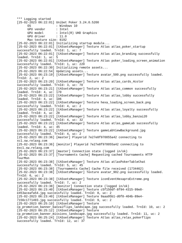 Poker Log | PDF | Graphics Processing Unit | Cache (Computing)