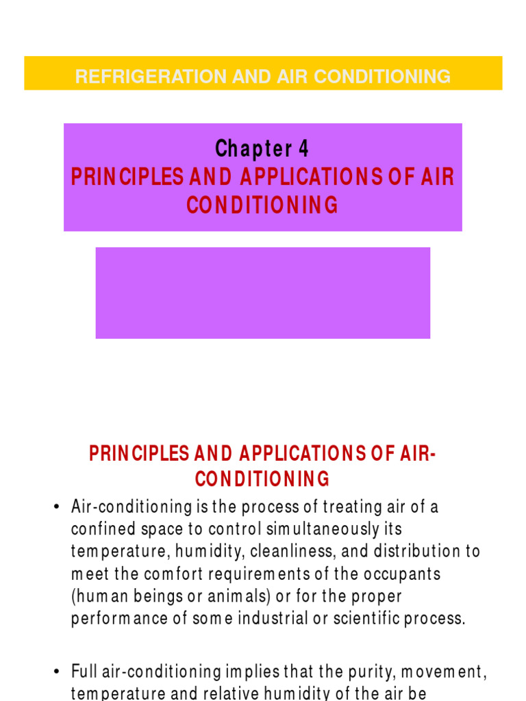 Lecture IV - Princ and Appls of AC - MEE 506 RAC-1 | PDF | Air ...