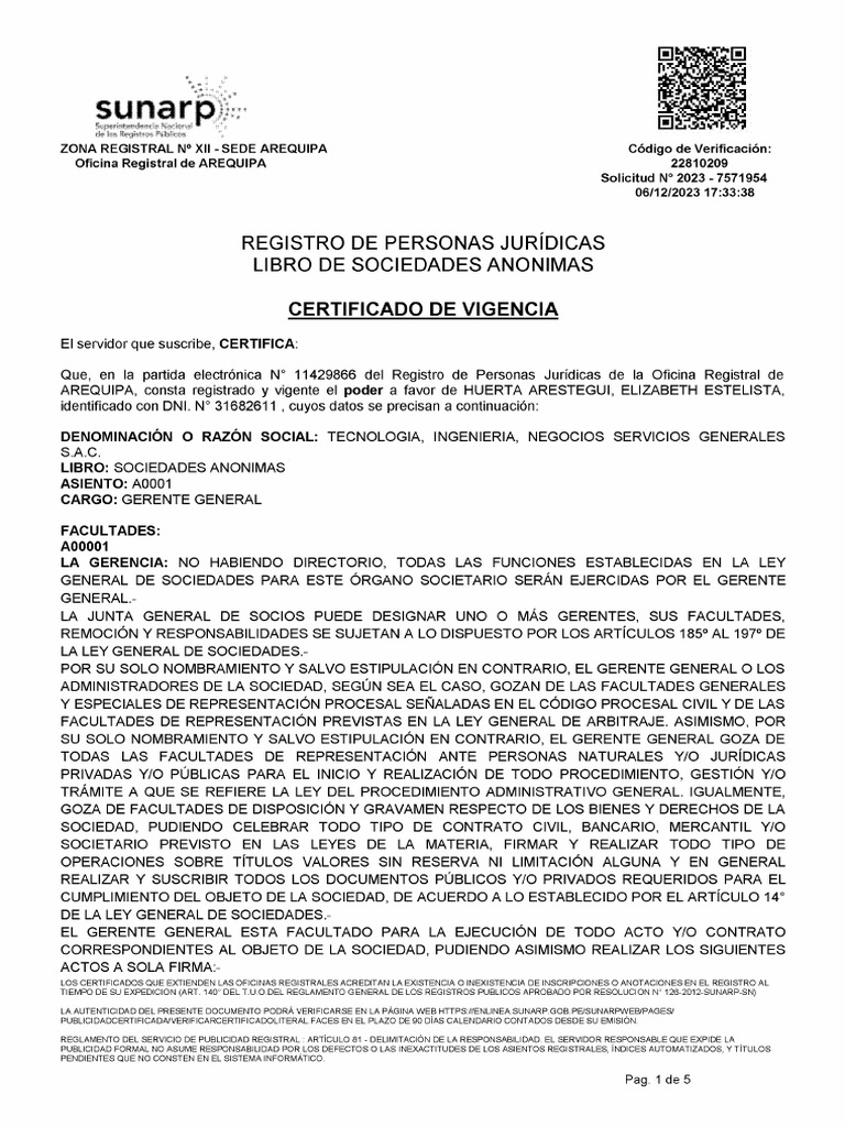 Vigencia Poder | PDF