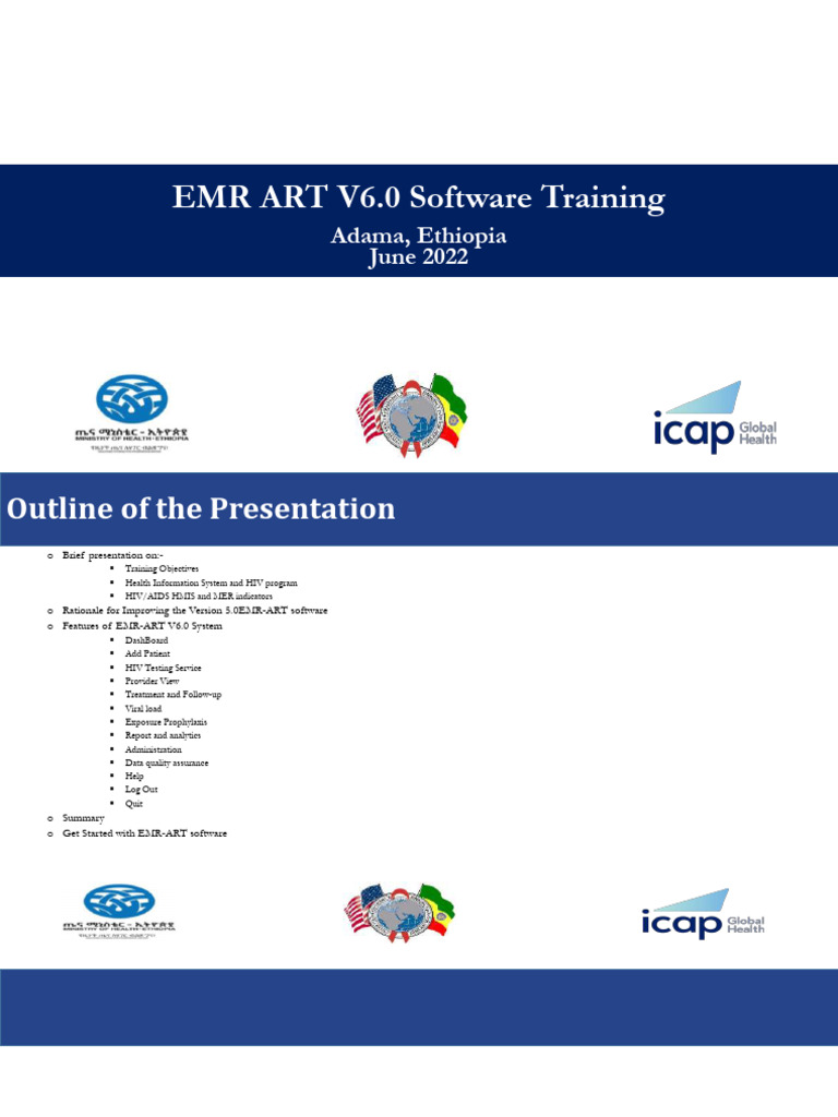 EMR-ART V6.0 Training for HIV Programs | PDF | Hiv | Hiv/Aids