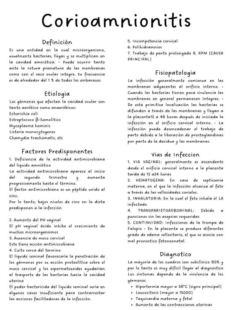 CORIOAMNIONITIS | PDF | Placenta | Parto