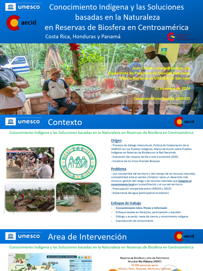 Proyecto Unesco | PDF | Centroamérica | Biodiversidad