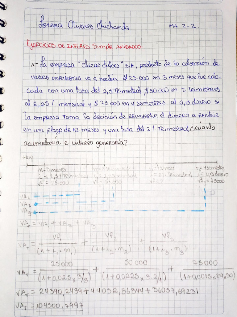 Practicando Problemas de Interés Simple Anidados | PDF
