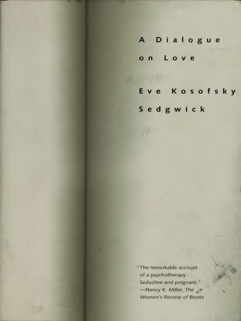 A Dialogue On Love - Sedgwick, Eve Kosofsky - Boston, 1999 | PDF