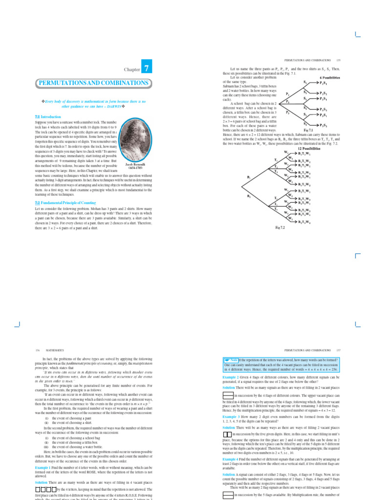 Permutation and Combinations Class 11 | PDF | Numbers | Permutation Permutation and Combinations Class 11 | PDF | Numbers | Permutation