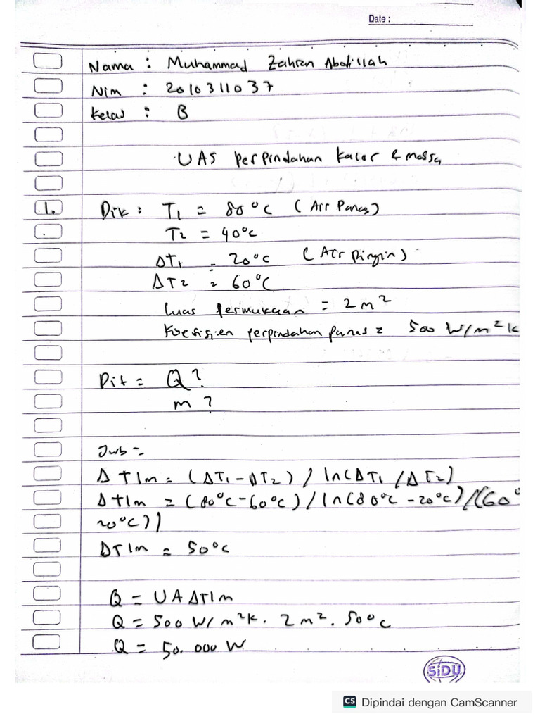 Muhammad Zahran Abdillah - UAS Perpan - Kelas B | PDF
