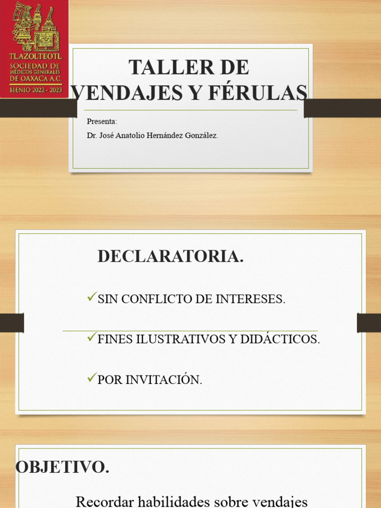 Taller de Vendajes y Férulas Mayo 2023 | PDF | Tobillo | Rodilla Taller de Vendajes y Férulas Mayo 2023 | PDF | Tobillo | Rodilla