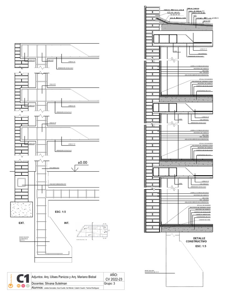 Entrega Corte Constructivo y Estructural | PDF | Albañilería | edificio