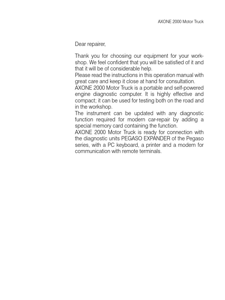 Axone 2000 Motor Trucks Eng | PDF | Electrical Connector | Computer Program