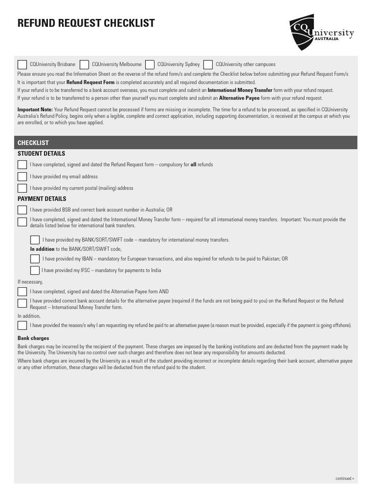 Refund Request Form | PDF | Credit Card | Payments