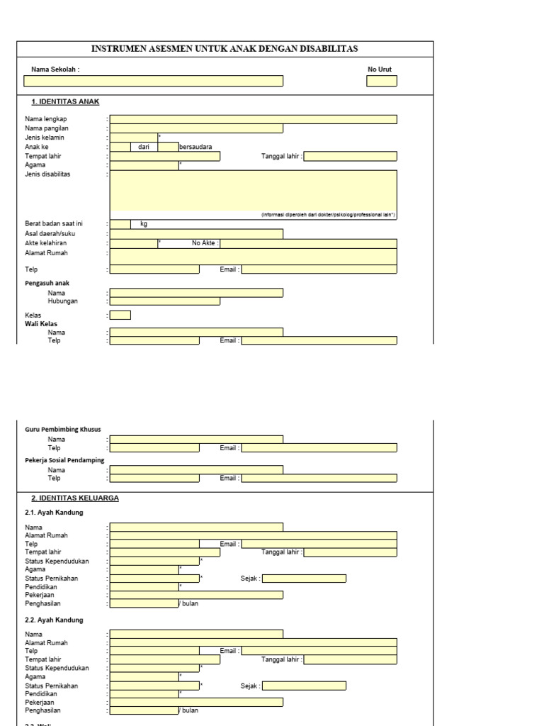 3.asesmen ABK | PDF | Pengembangan Diri | Kesehatan Holistik