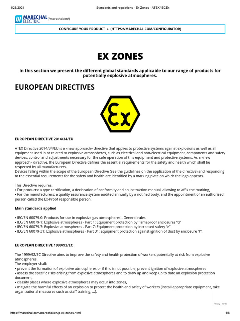 Standards and Regulations - Ex Zones - ATEX - IECEx | PDF | Electrical ...