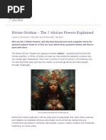 Orisha Chart | PDF | Religious Faiths | Religious Belief And Doctrine