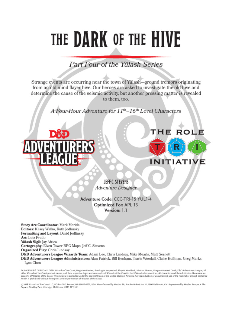 The Dark of the Hive v1.1 | PDF | Dungeons & Dragons | Wizards Of The Coast