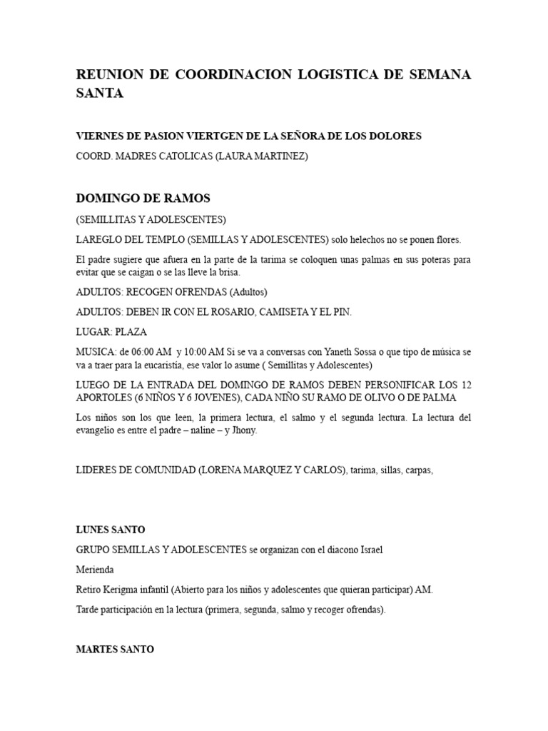 paso a paso semana santa | PDF | Jesús | Fiestas cristianas y días santos