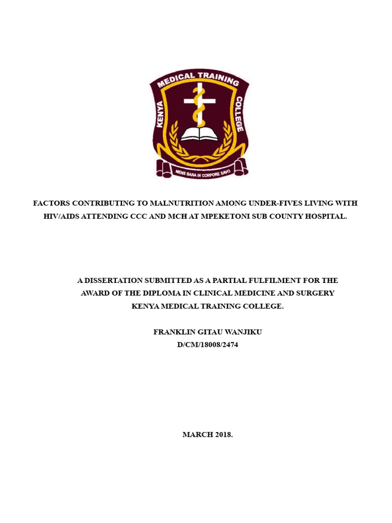 Franklin Gitau Research Final | PDF | Hiv/Aids | Breast Milk