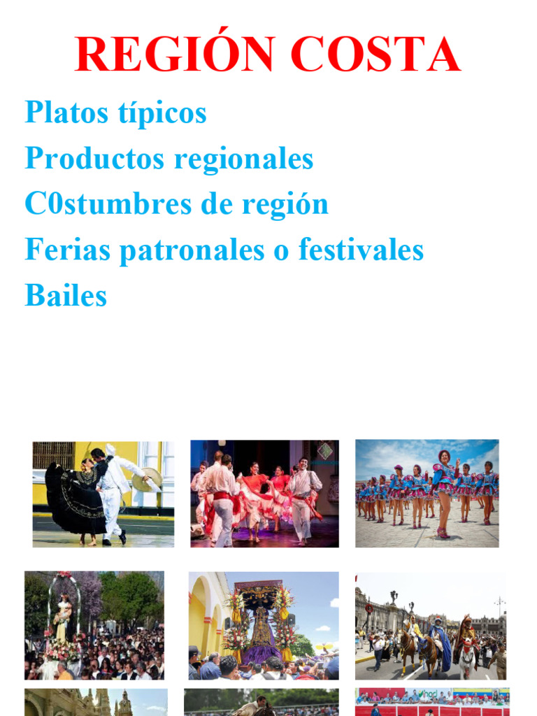 Cultura y Gastronomía de la Región Costa | PDF