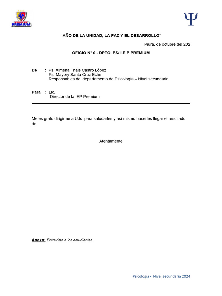 Informe Sobre Derivacion | PDF