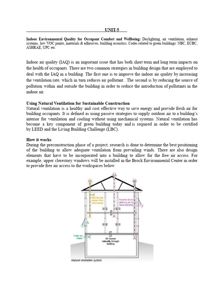 Unit 5 GBT | PDF | Green Building | Ventilation (Architecture)