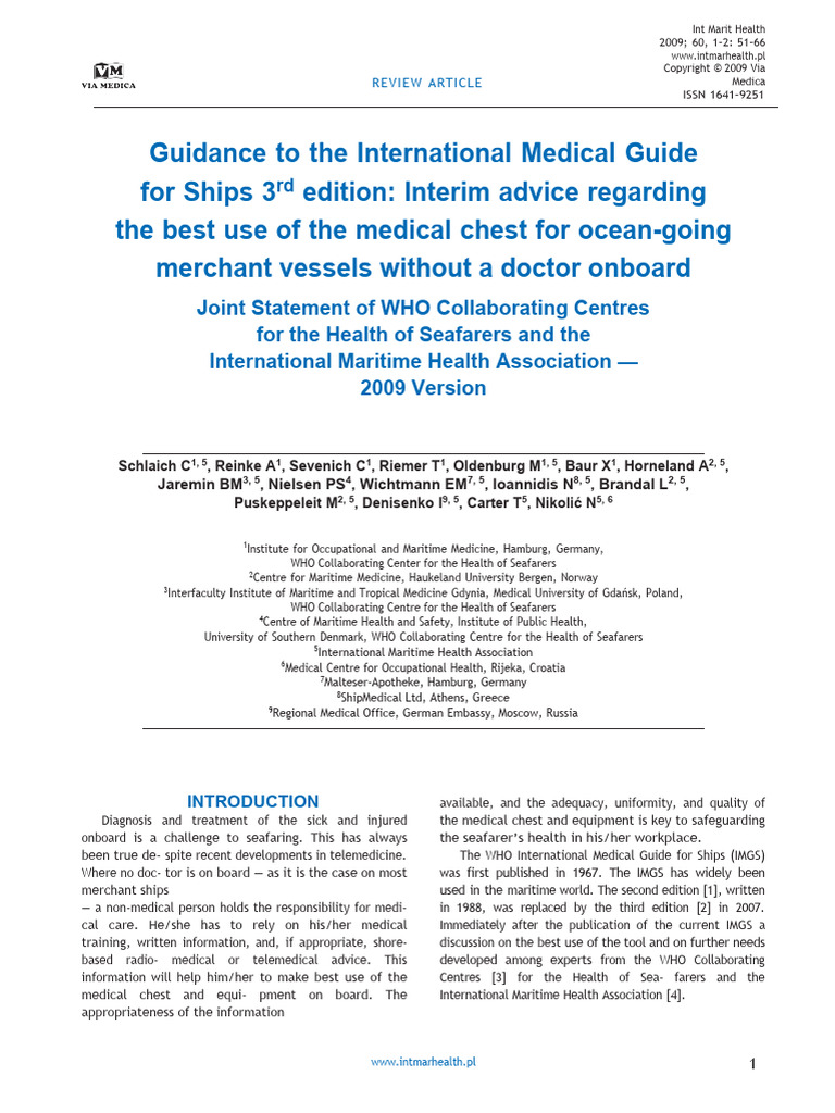 Guidance to the International Medical Guide | PDF | Hypoglycemia | Malaria