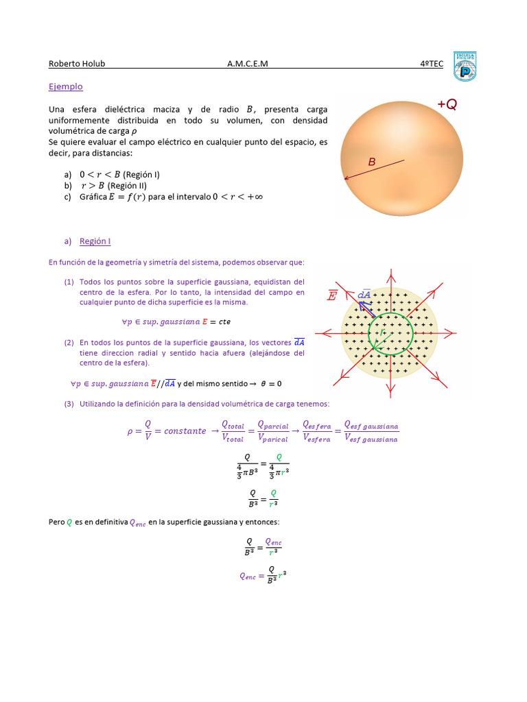 Ej 5 Gauss EDC | PDF | Electromagnetismo | Ingenieria Eléctrica