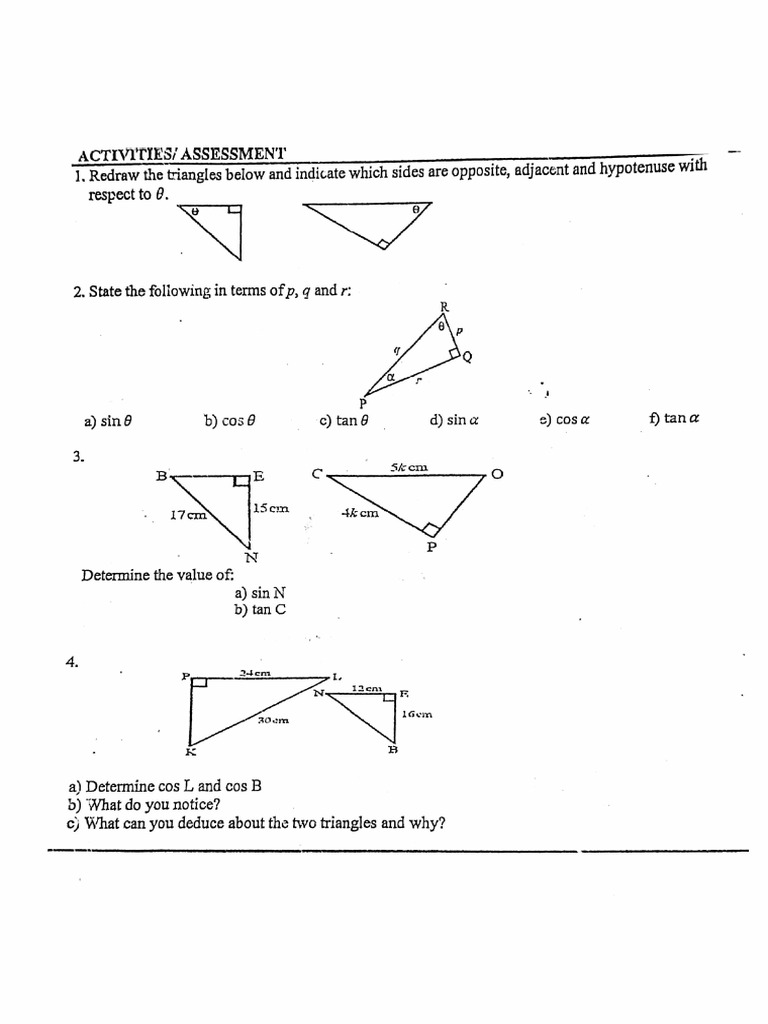 Maths Trig GR 10 | PDF