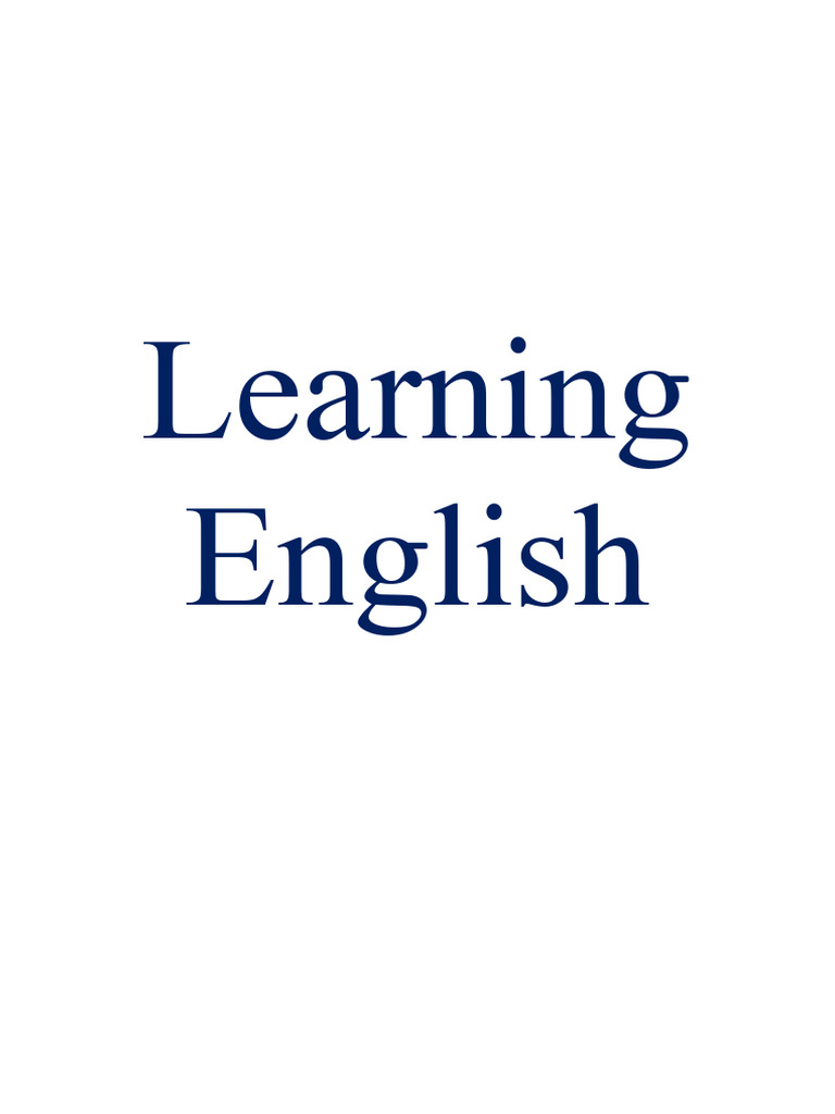 Learning English | PDF