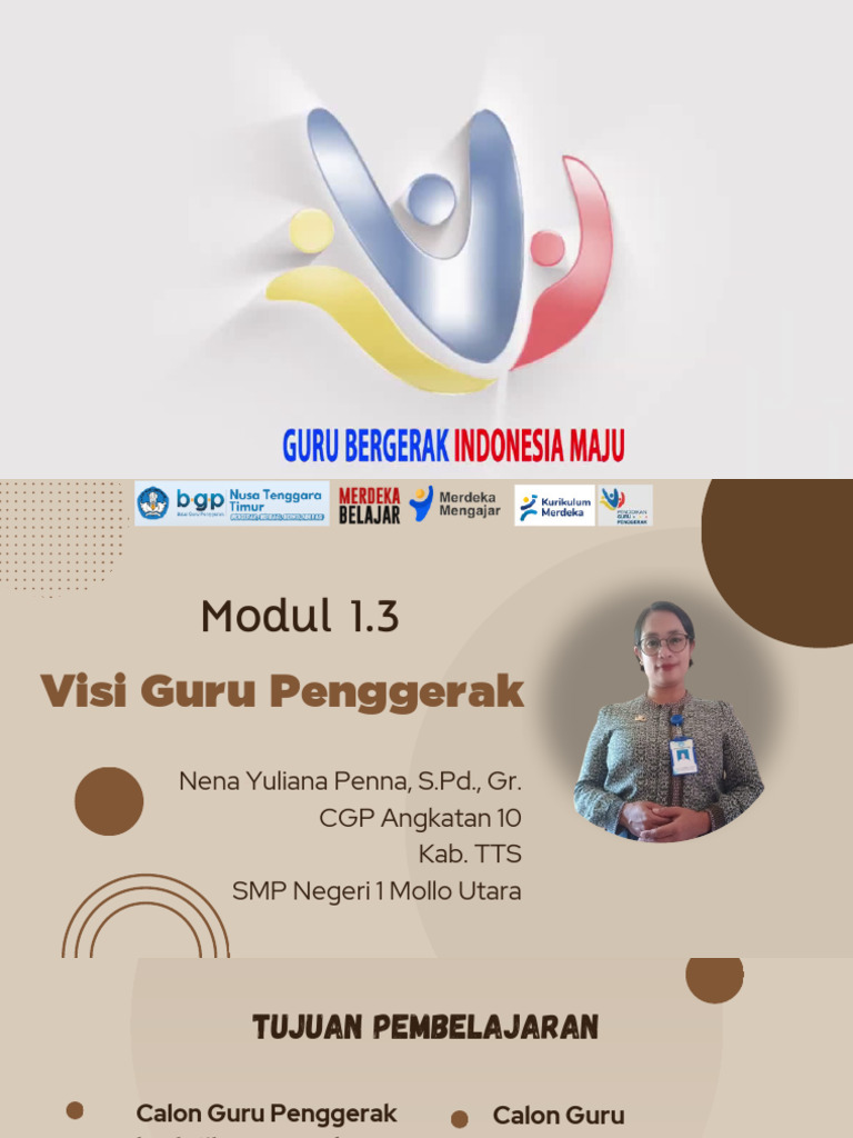 Demonstrasi Kontekstual Modul 1.3 Visi Guru Penggerak | PDF