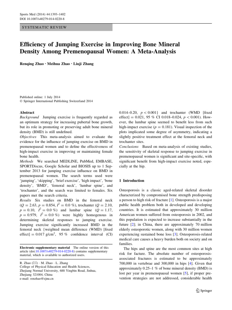 Zhao R, Zhao M, Zhang L. Efficiency of Jumping Exercise in Improving ...