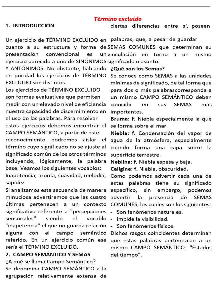 Término Excluido 1.3 | PDF | Niebla | Palabra