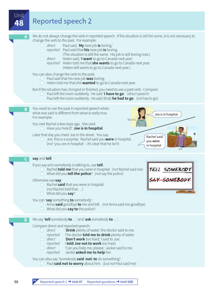 Reported Speech Guide | PDF