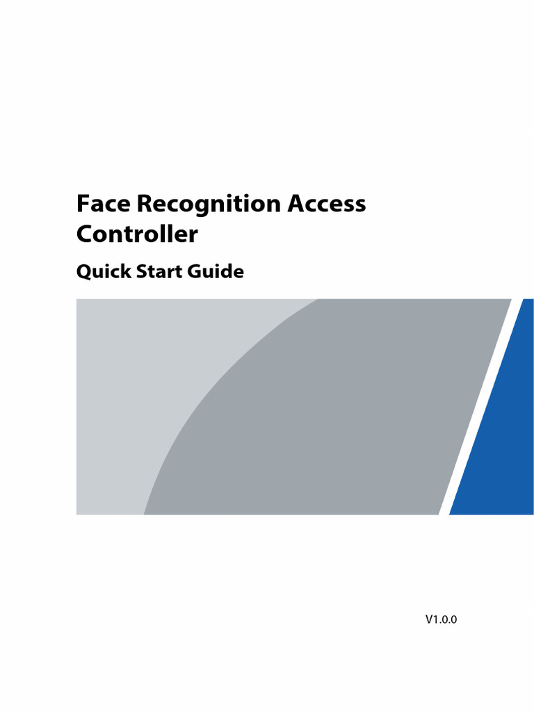 Face Recognition Access Controller Quick Start Guide V1.0.0 | PDF | Computer Network | Qr Code