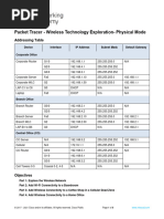 13.4.5 Packet Tracer - Troubleshoot Wlan Issues | PDF | Wireless Lan | Computer Network