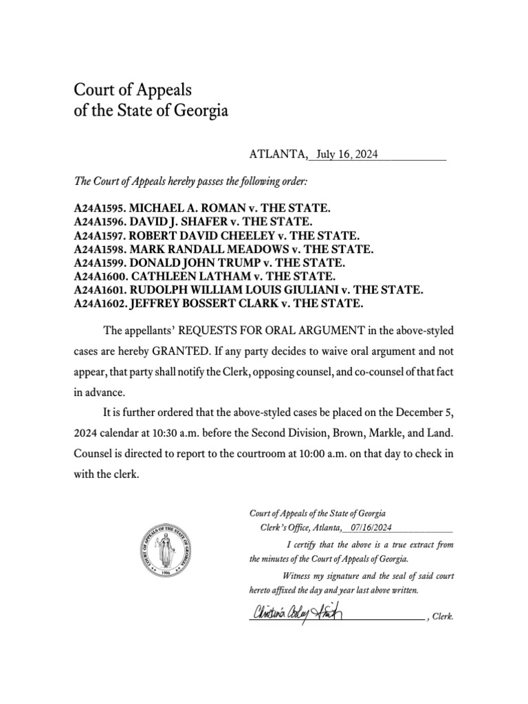 Fani Willis Disqualification Hearing Court of Appeals | PDF